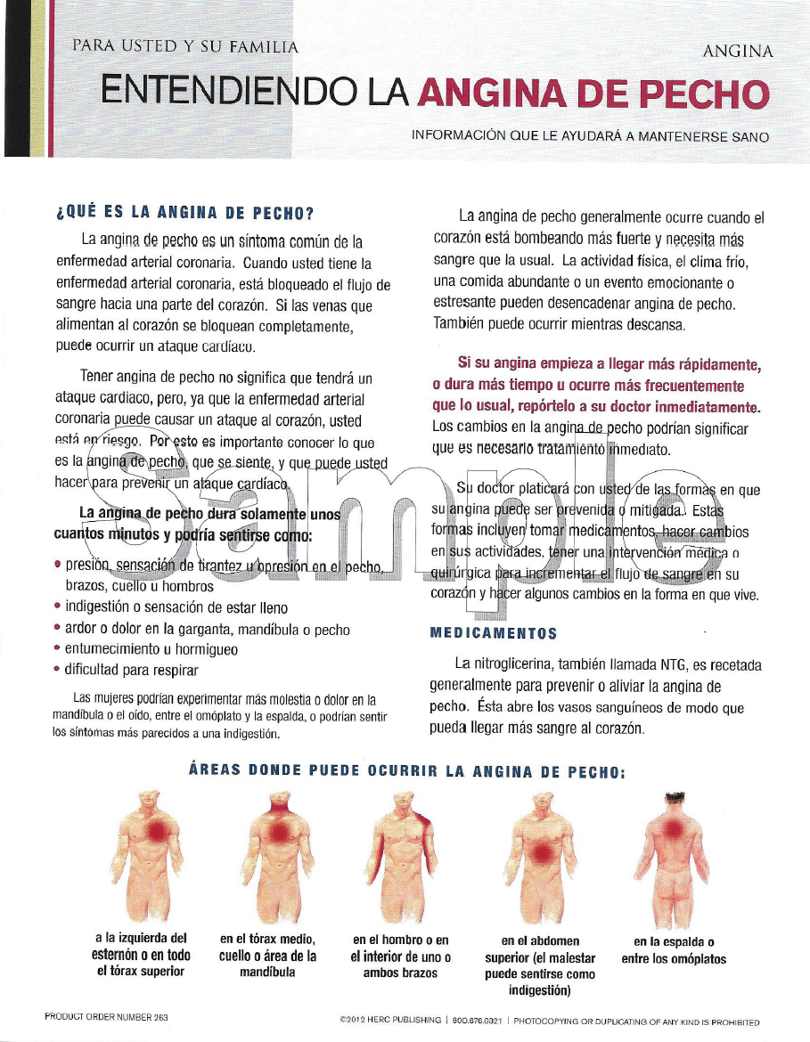 Angina - Entendiendo La Angina Pecho - HERC Publishing