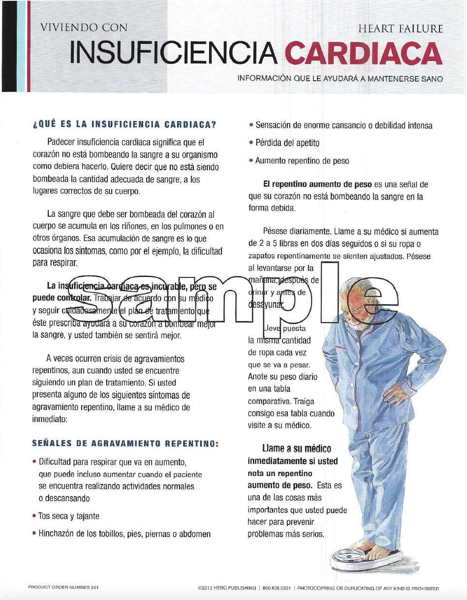Living With Heart Failure - Spanish - HERC Publishing Living With Heart Failure - Spanish - HERC Publishing